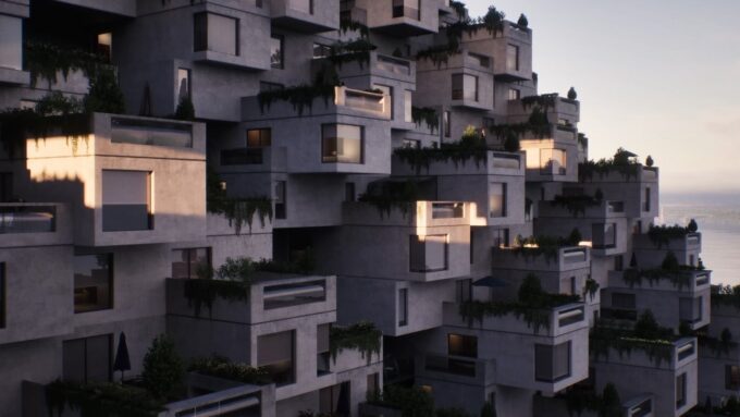 Recrean la versión original de Habitat 67 en Unreal Engine
